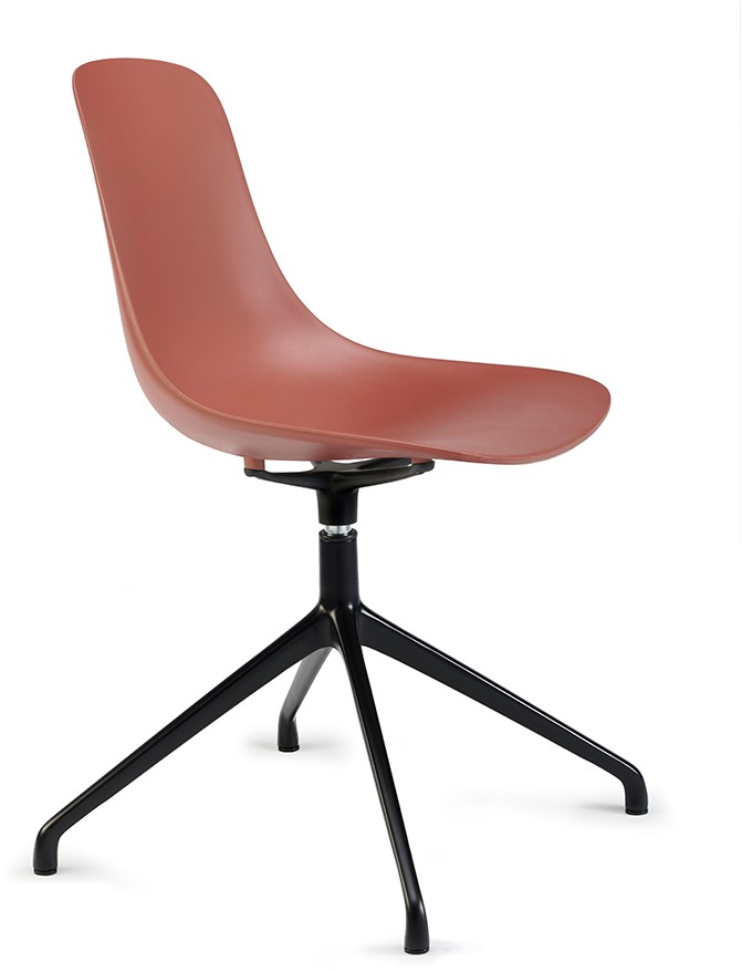 Pure Loop Mono SW - spiderframe stoel met een soft touch kunststof ...
