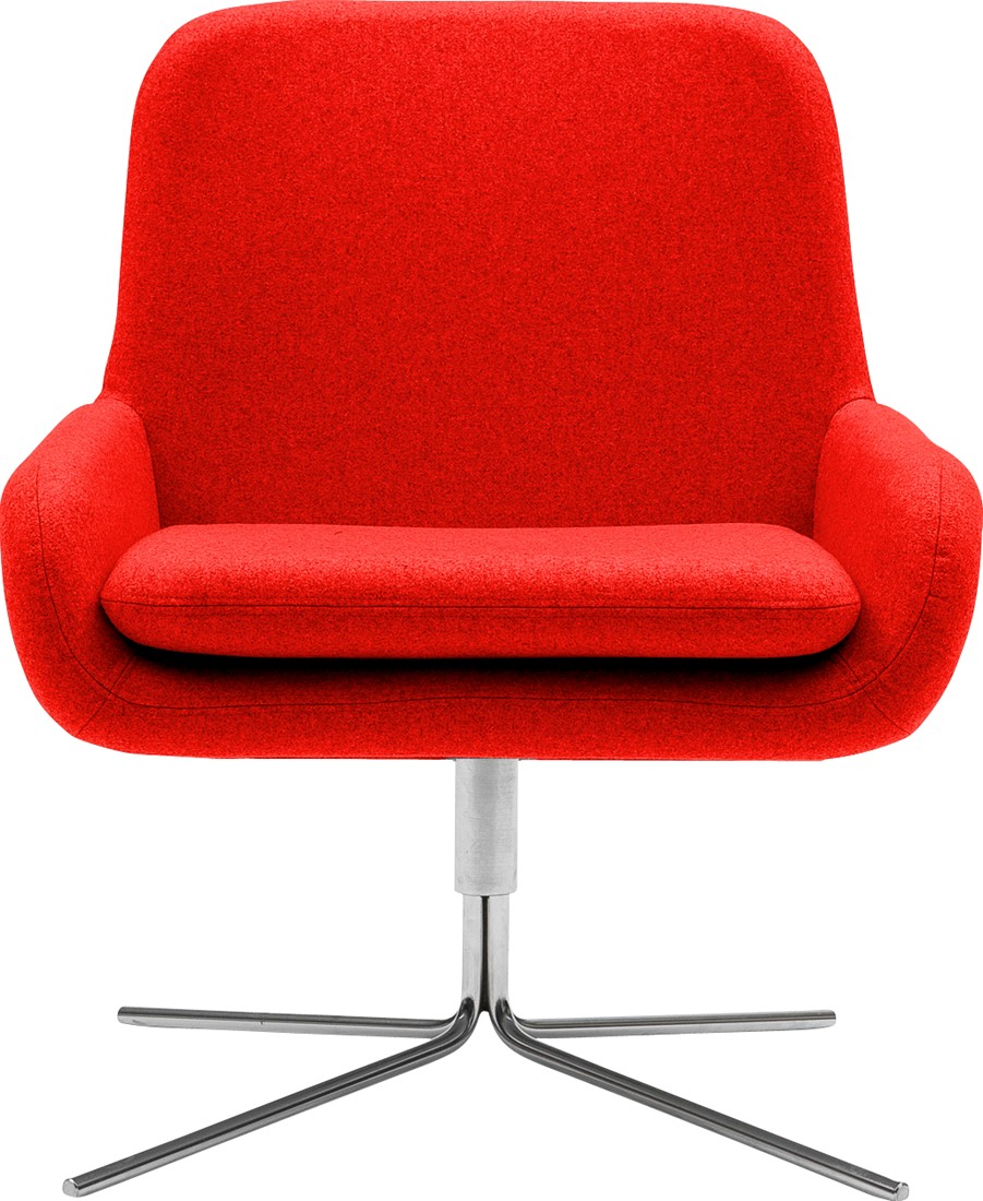 Coco SW - gestoffeerde lounge stoel/ fauteuil met kruisvoet bij FP ...