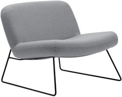 Java - Lounge fauteuil met sledeframe - Zwart (NE) - Softline - Tundra ...